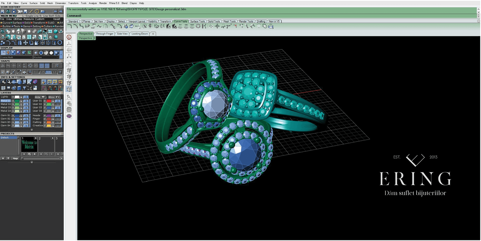 Inele de logodnă cu diamante și pietre prețioase | E-ring